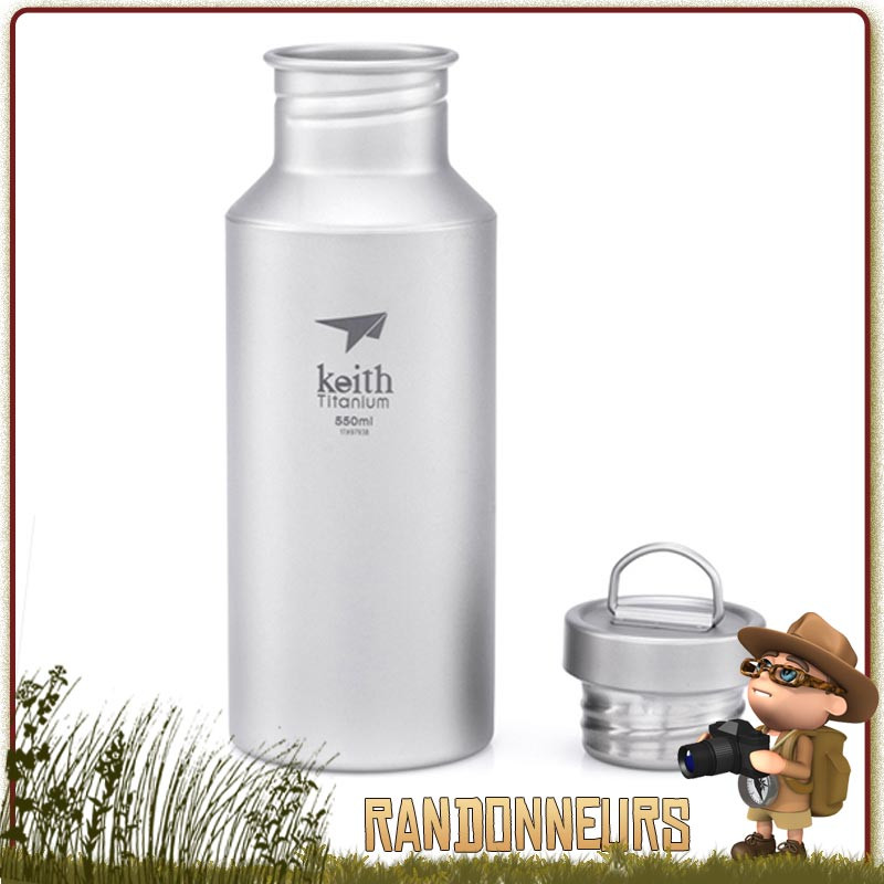 Bouteille legere trek 55 cl Keith Titane gourde randonnée ultra light