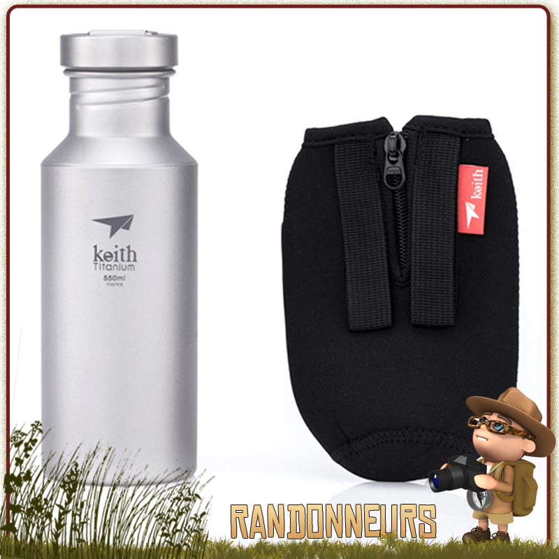 Bouteille legere trek 55 cl Keith Titane gourde randonnée ultra light
