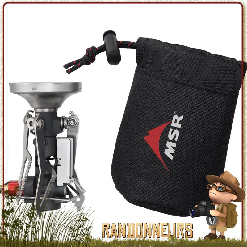Réchaud Pocket Rocket Deluxe MSR puissant léger avec piezzo pare vent